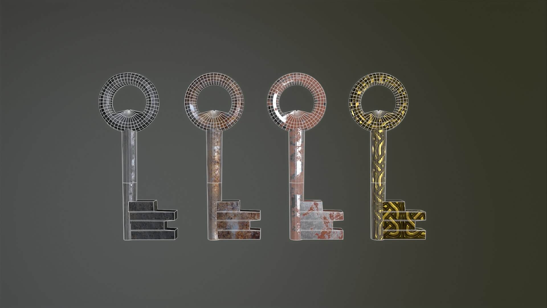 Old Keys - 3D Model by muharremadk