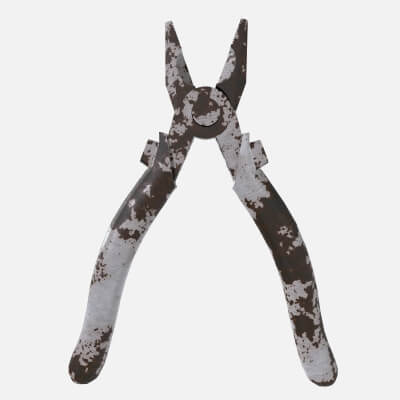 Old Rusty Pliers Tool - 3D Model by muharremadk