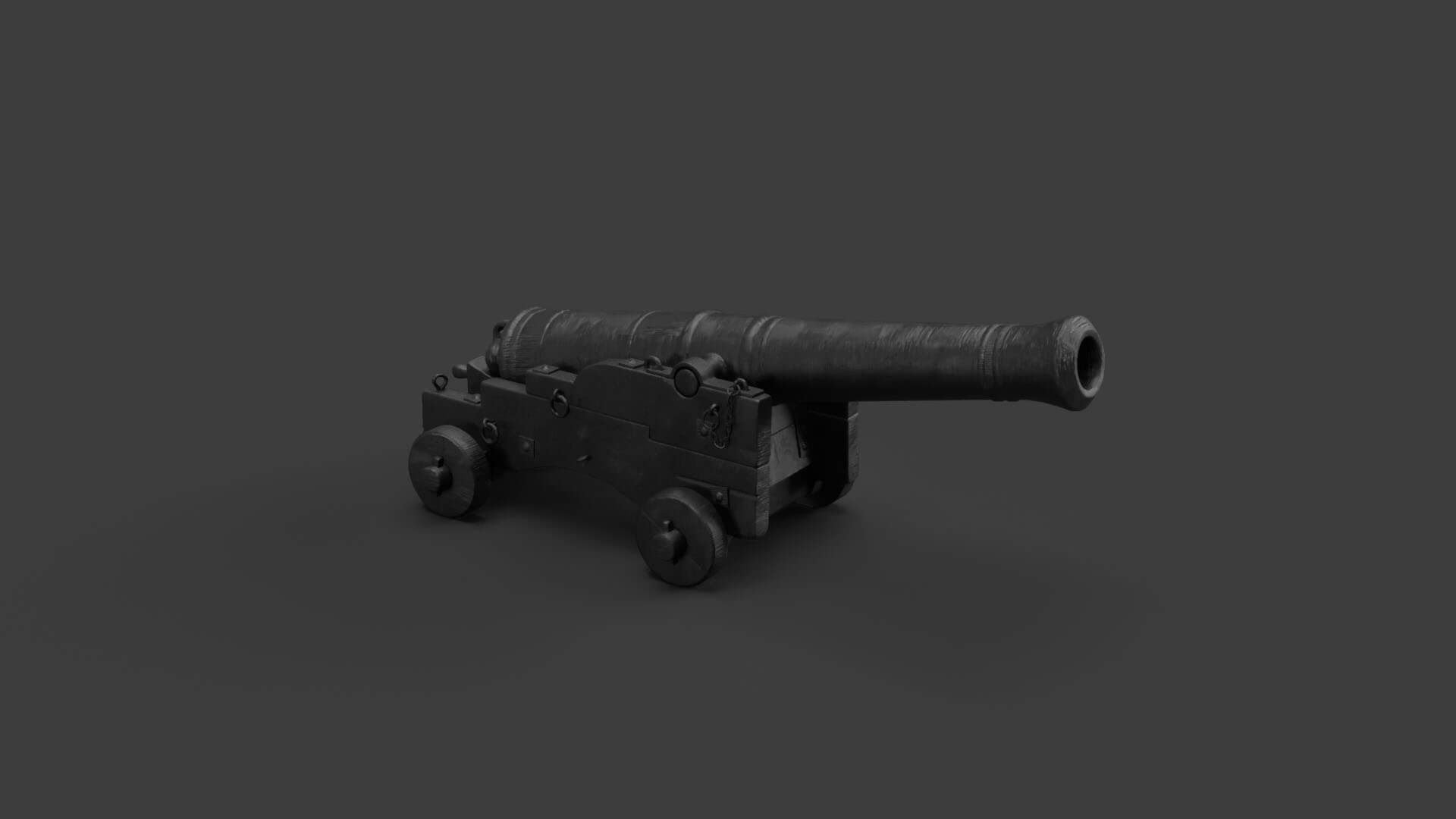 Realistic Cannon - 3D Model by muharremadk