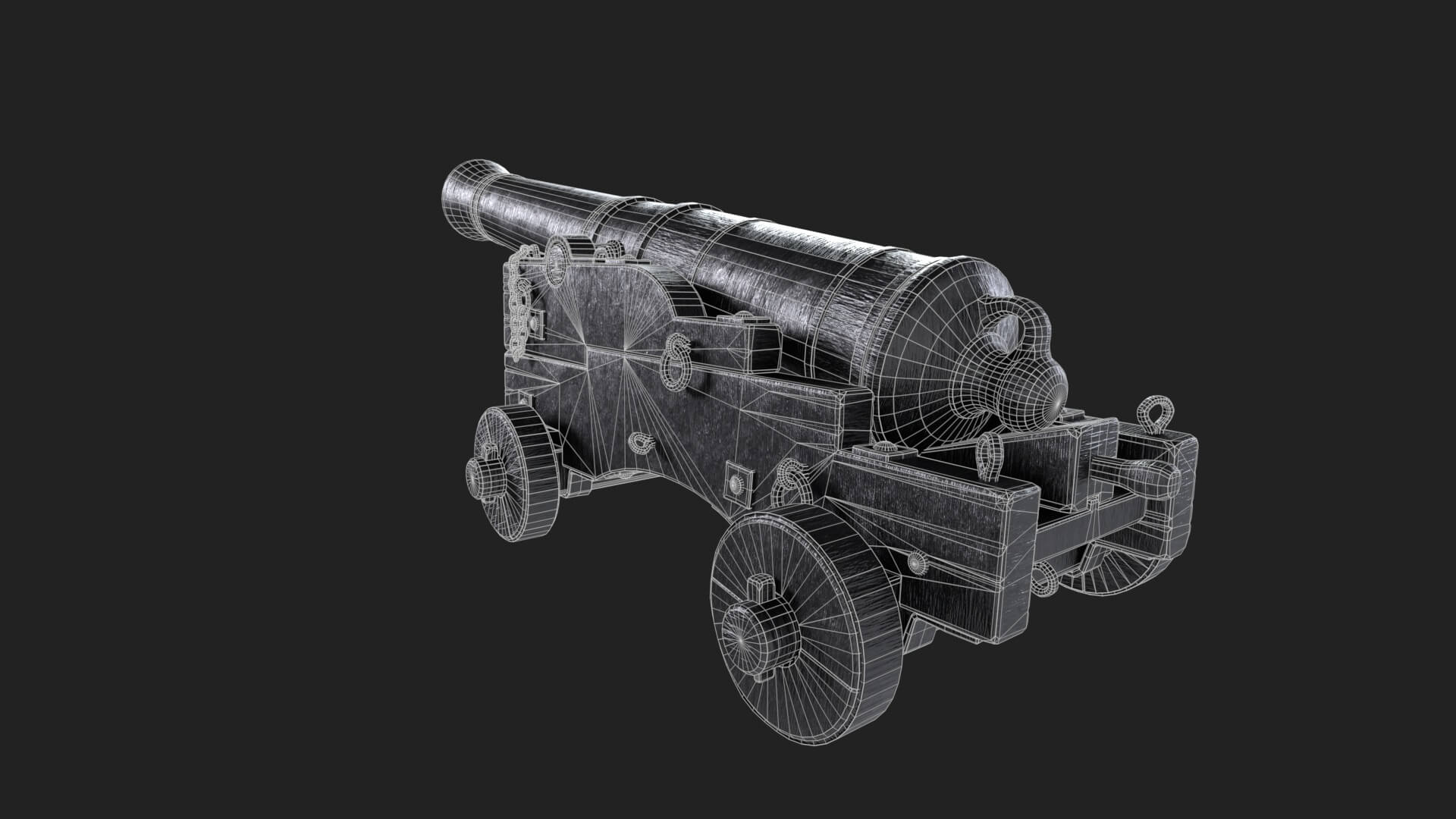 Realistic Cannon - 3D Model by muharremadk