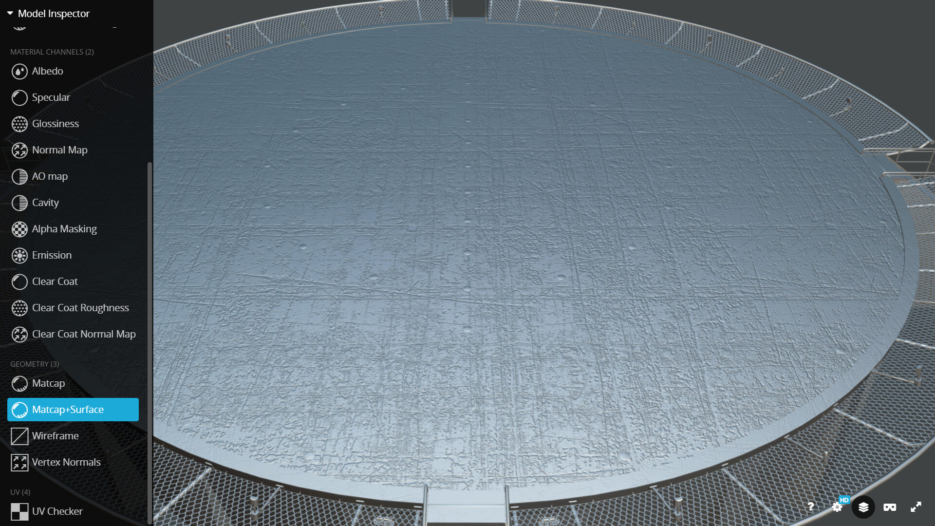 USBP Helipad Concrete 4 Stairs - 3D Model by Murica