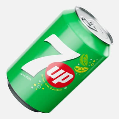 7 Up Cans 330ml - 3D Model by murtazaboyraz