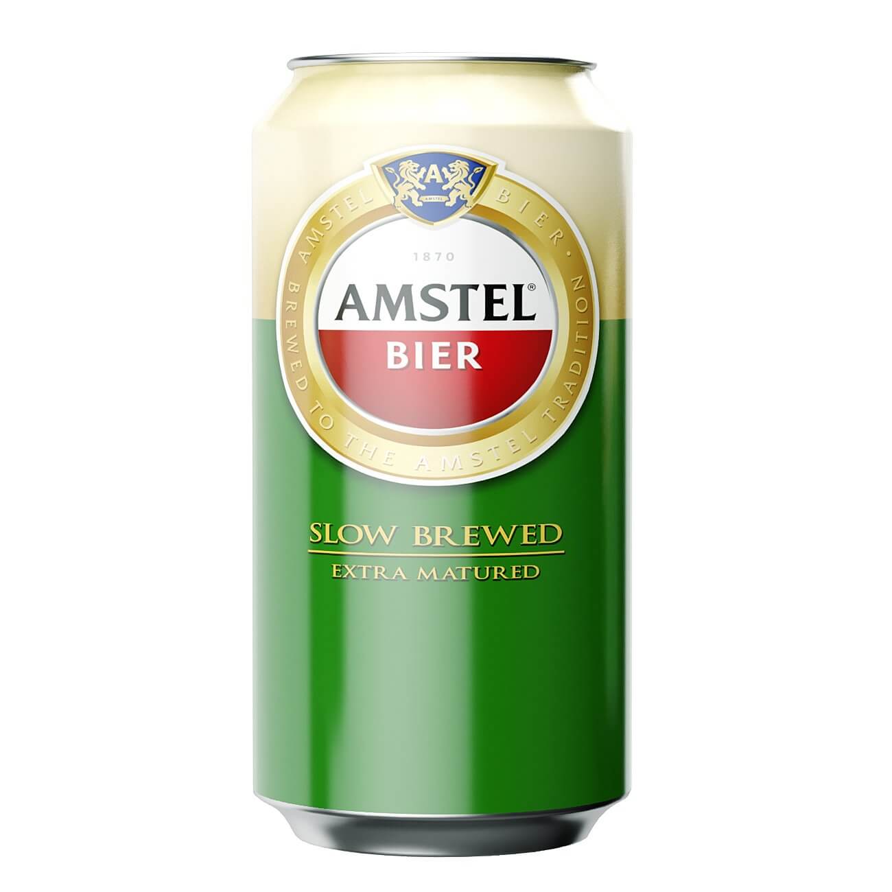 Amstel Bier Beer Can 440ml - 3D Model by murtazaboyraz