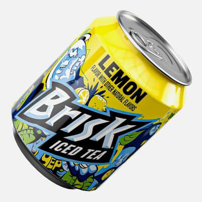 Brisk Iced Tea Cans 250ml - 3D Model by murtazaboyraz