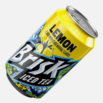 Brisk Iced Tea Cans 355ml - 3D Model by murtazaboyraz