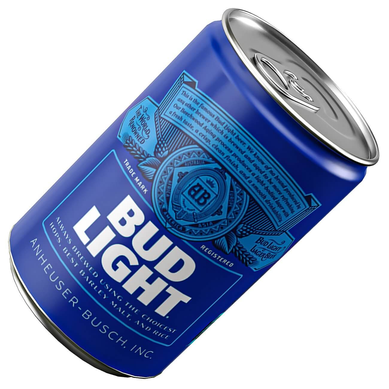 Bud Light Beer Cans 163ml Slim - 3D Model by murtazaboyraz