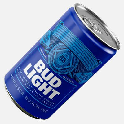 Bud Light Beer Cans 187ml Slim - 3D Model by murtazaboyraz