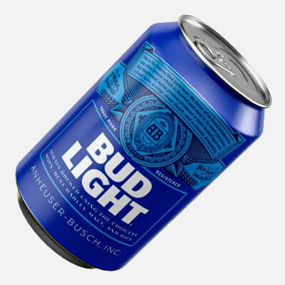 Bud Light Beer Cans 330ml - 3D Model by murtazaboyraz