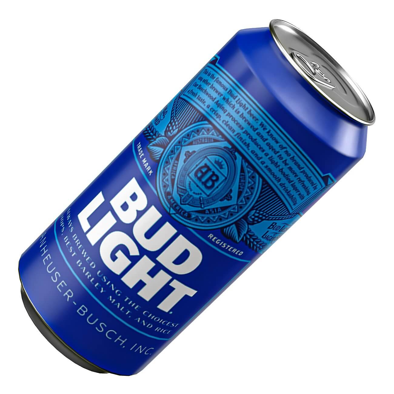 Bud Light Beer Cans 473ml - 3D Model by murtazaboyraz
