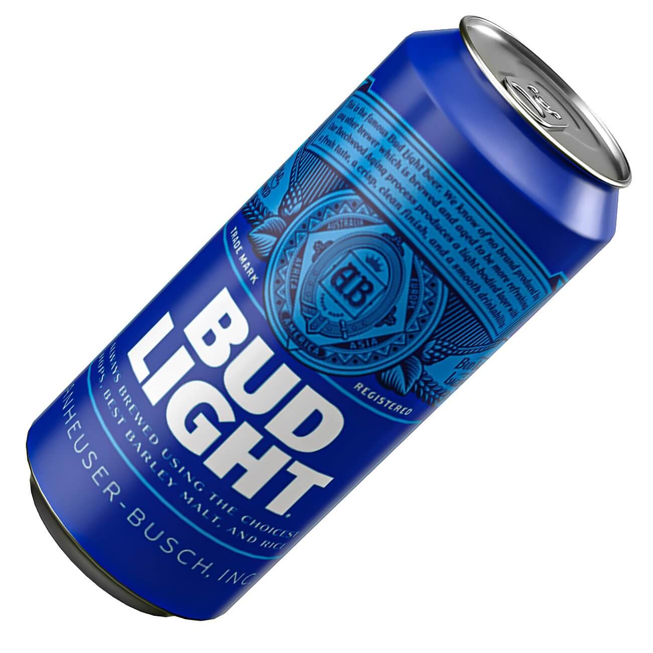 Bud Light Beer Cans 500ml - 3D Model by murtazaboyraz