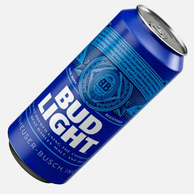 Bud Light Beer Cans 500ml - 3D Model by murtazaboyraz