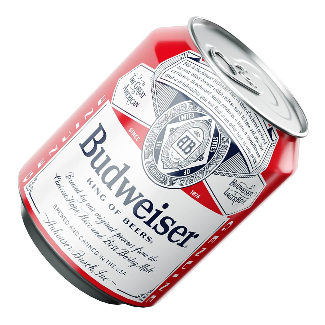 Budweiser Beer Can 250ml - 3D Model by murtazaboyraz