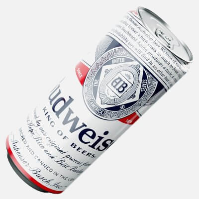 Budweiser Beer Can 355ml Sleek - 3D Model by murtazaboyraz
