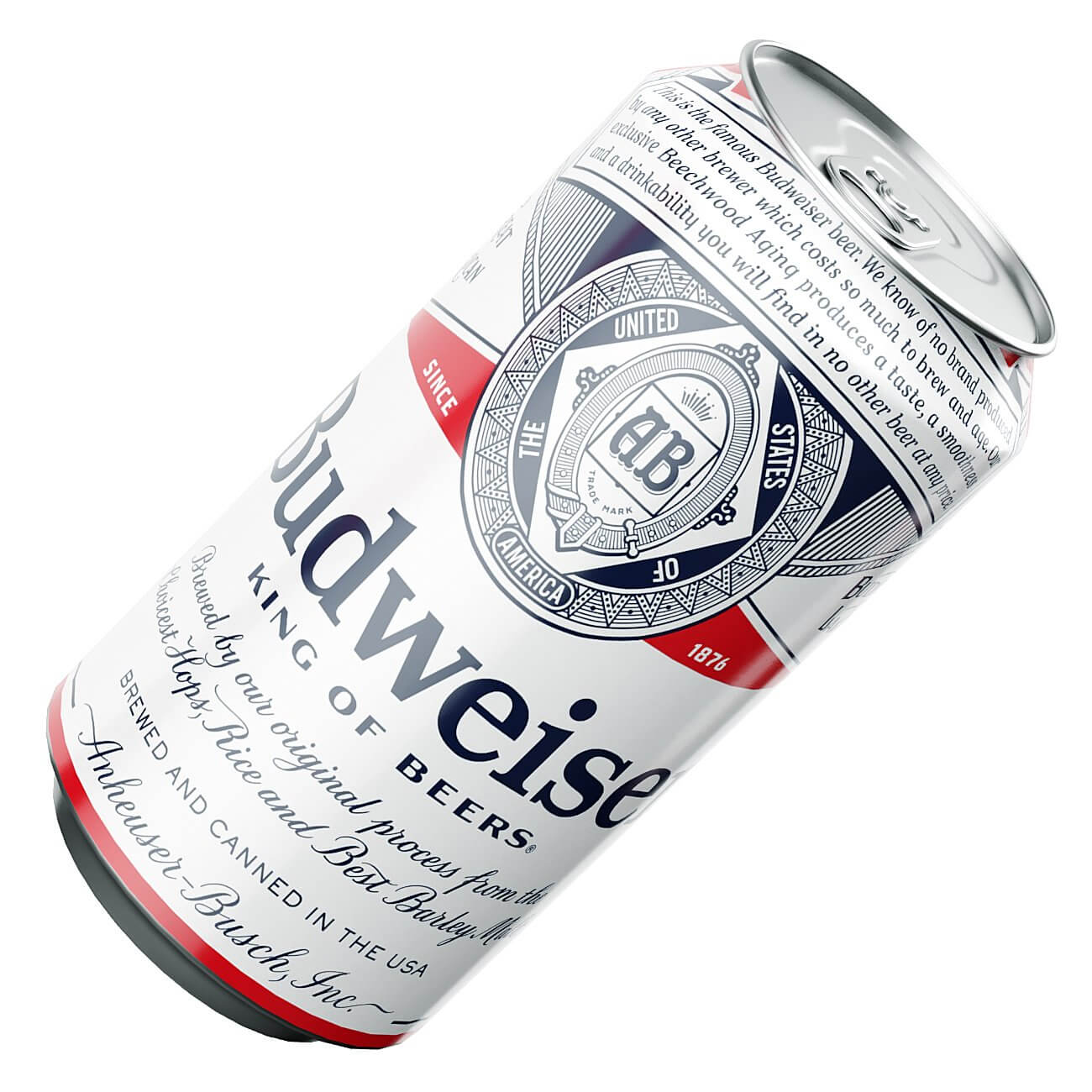 Budweiser Beer Can 440ml - 3D Model by murtazaboyraz