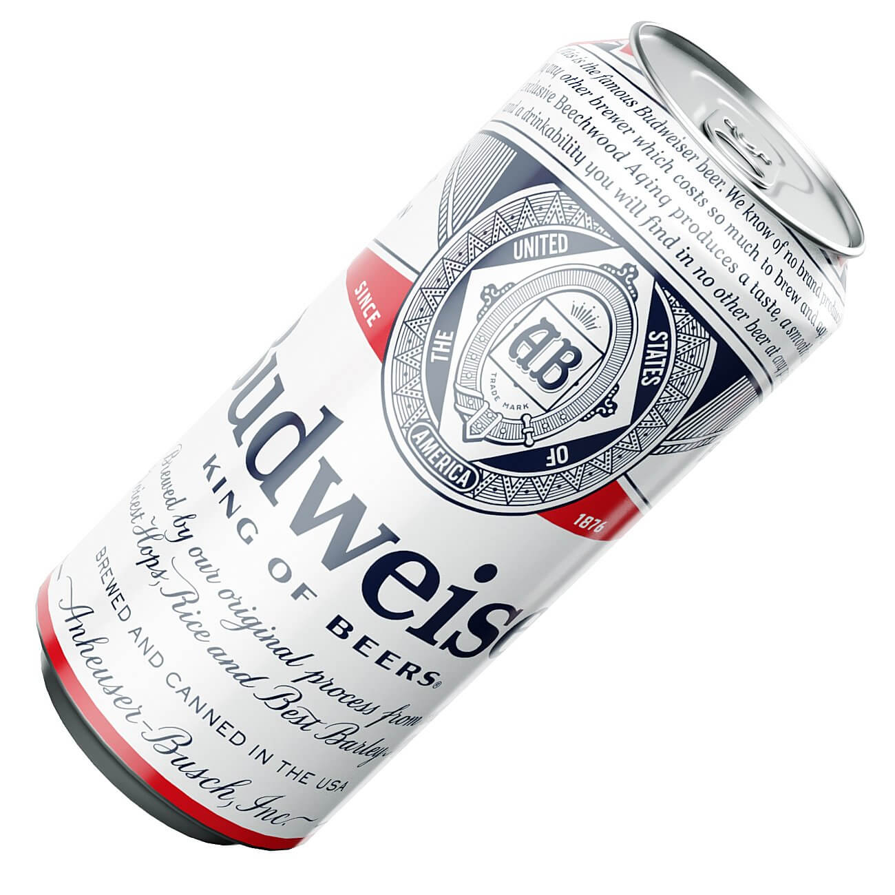 Budweiser Beer Can 500ml - 3D Model by murtazaboyraz