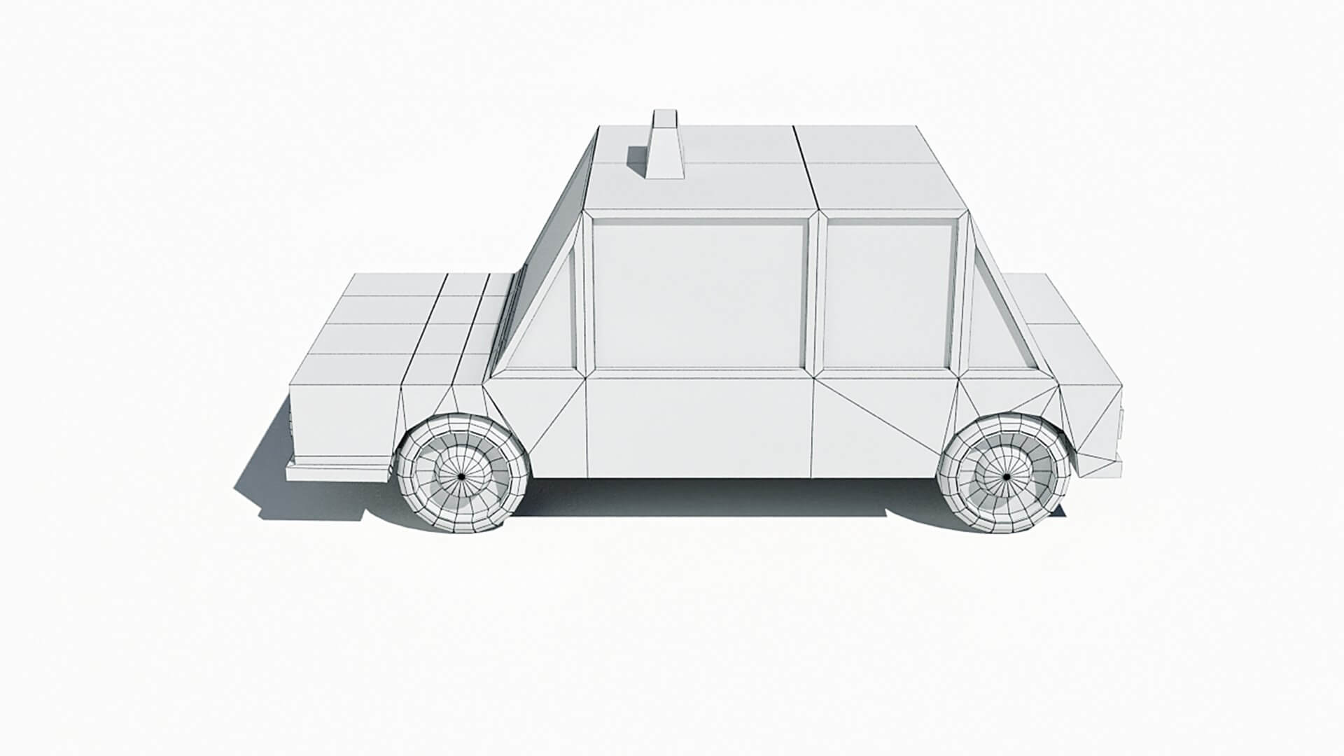 Cartoon Taxi Cab - 3D Model by murtazaboyraz