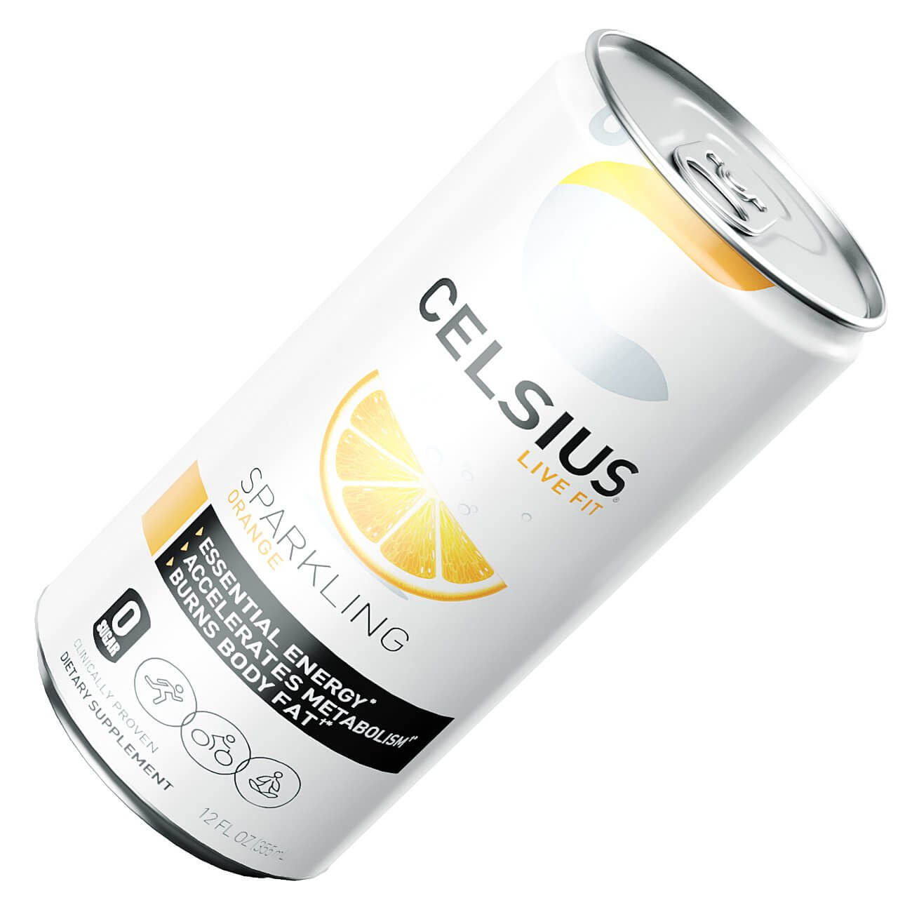 Celsius Sparkling Orange Energy Drink Can 250ml Slim - 3D Model by ...