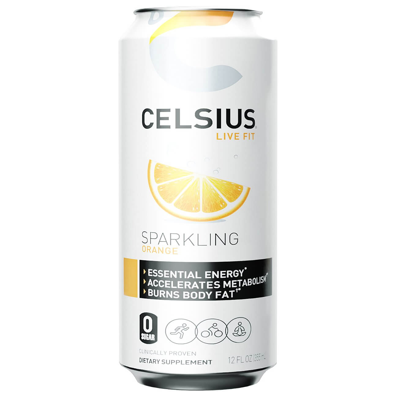 Celsius Sparkling Orange Energy Drink Can 500ml - 3D Model by murtazaboyraz