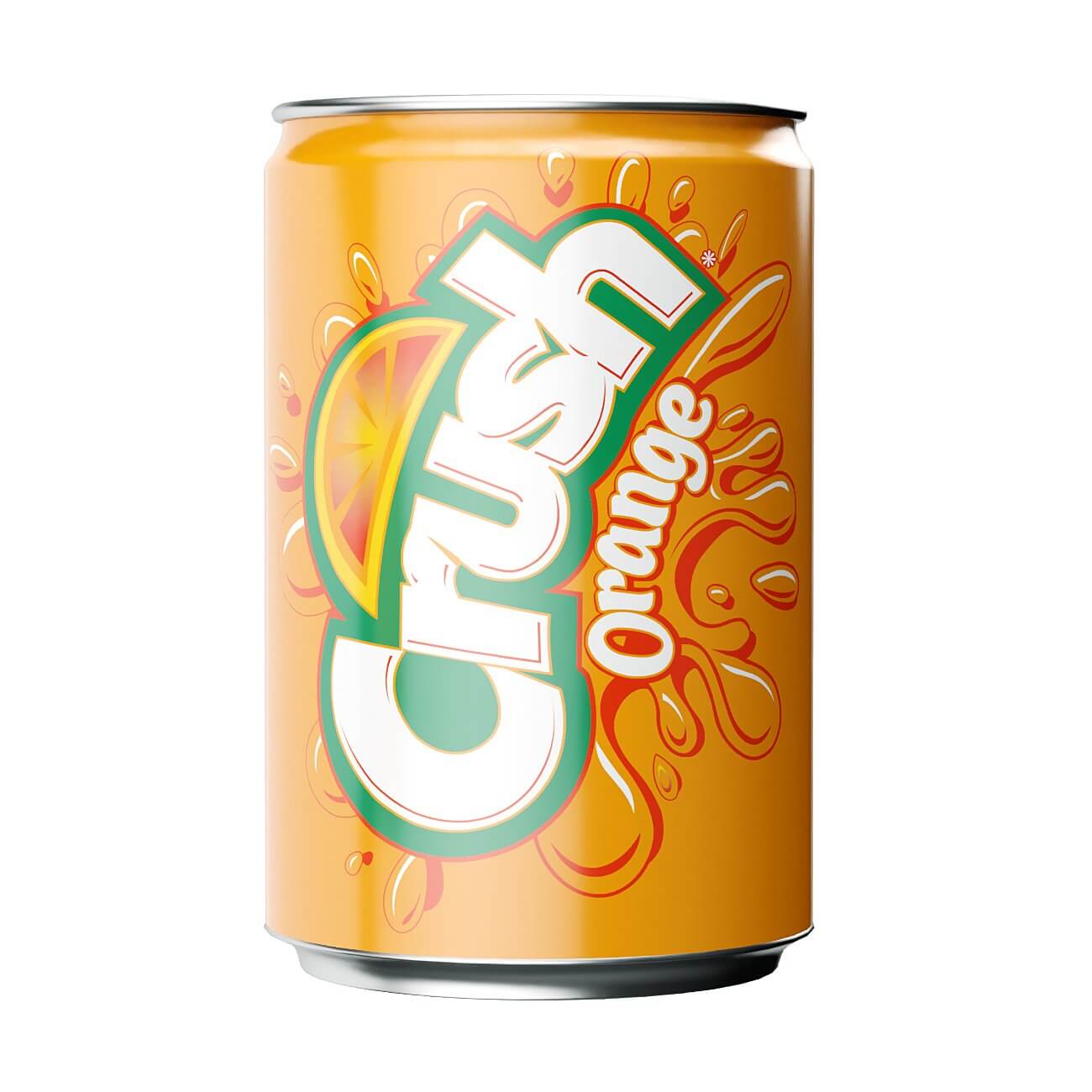 Crush Orange Soda Can 163ml Slim - 3D Model by murtazaboyraz