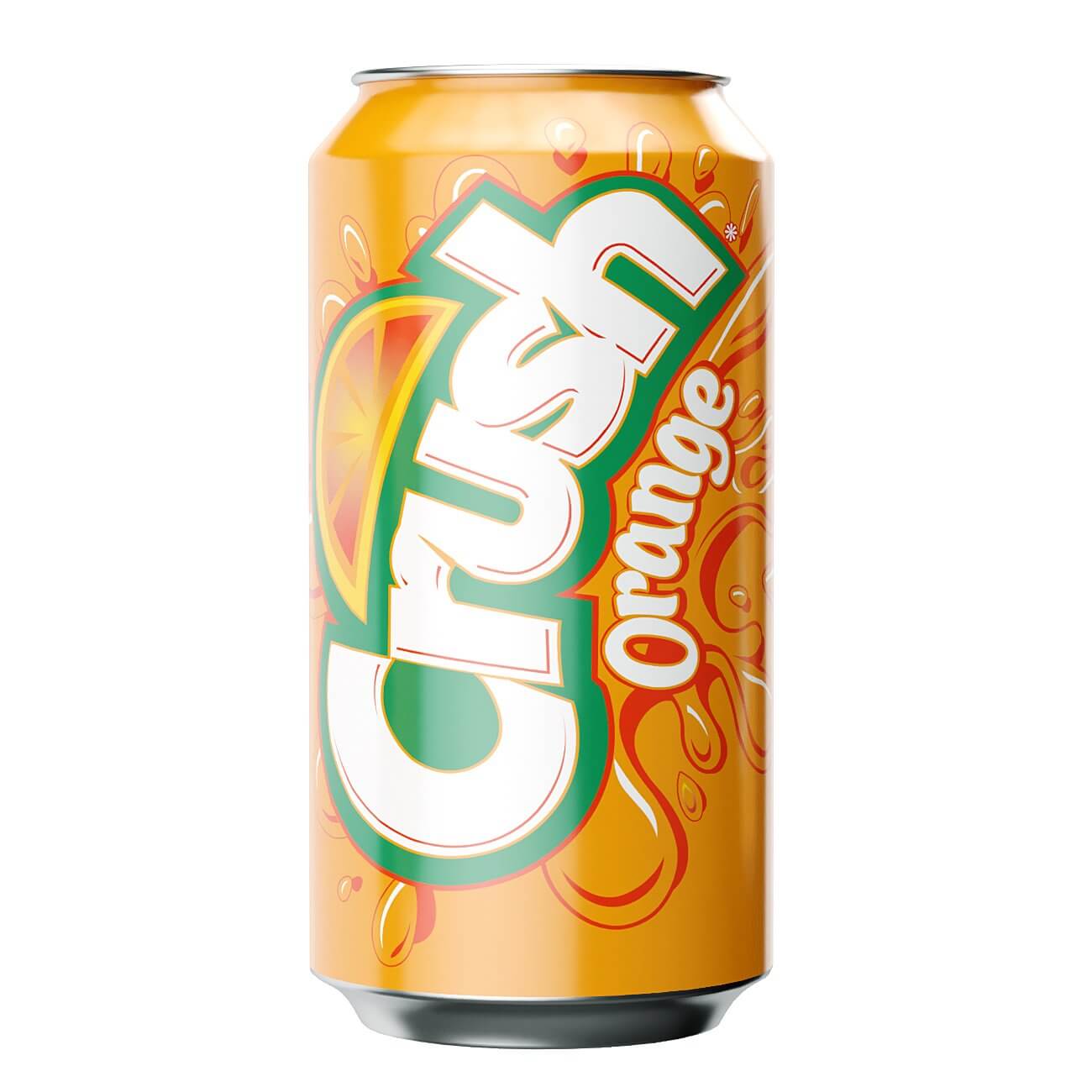 Crush Orange Soda Can 440ml - 3D Model by murtazaboyraz
