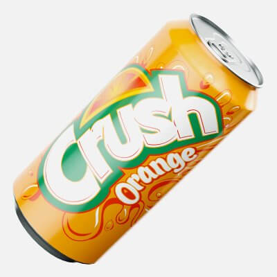 Crush Orange Soda Can 473ml - 3D Model by murtazaboyraz