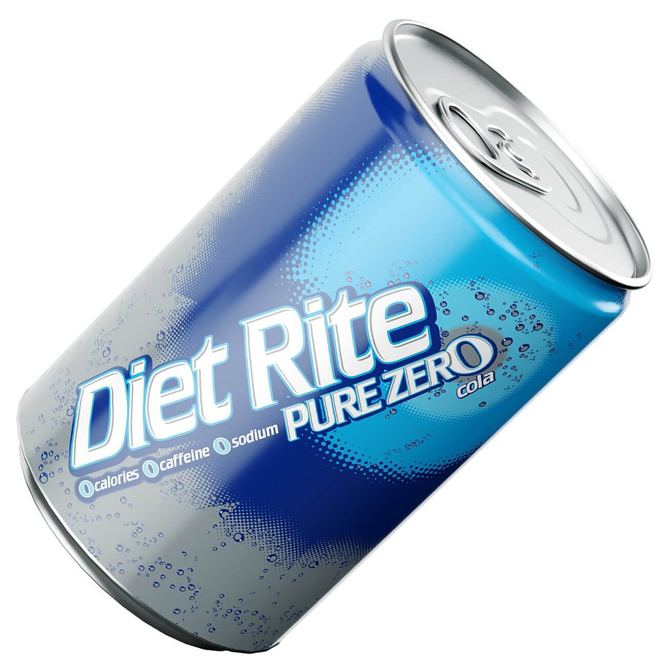 Diet Rite Pure Zero Diet Cola Soda 163ml Slim - 3D Model by murtazaboyraz