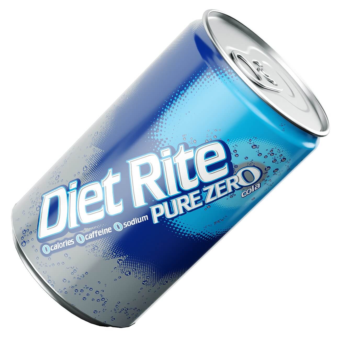 Diet Rite Pure Zero Diet Cola Soda 187ml Slim - 3D Model by murtazaboyraz