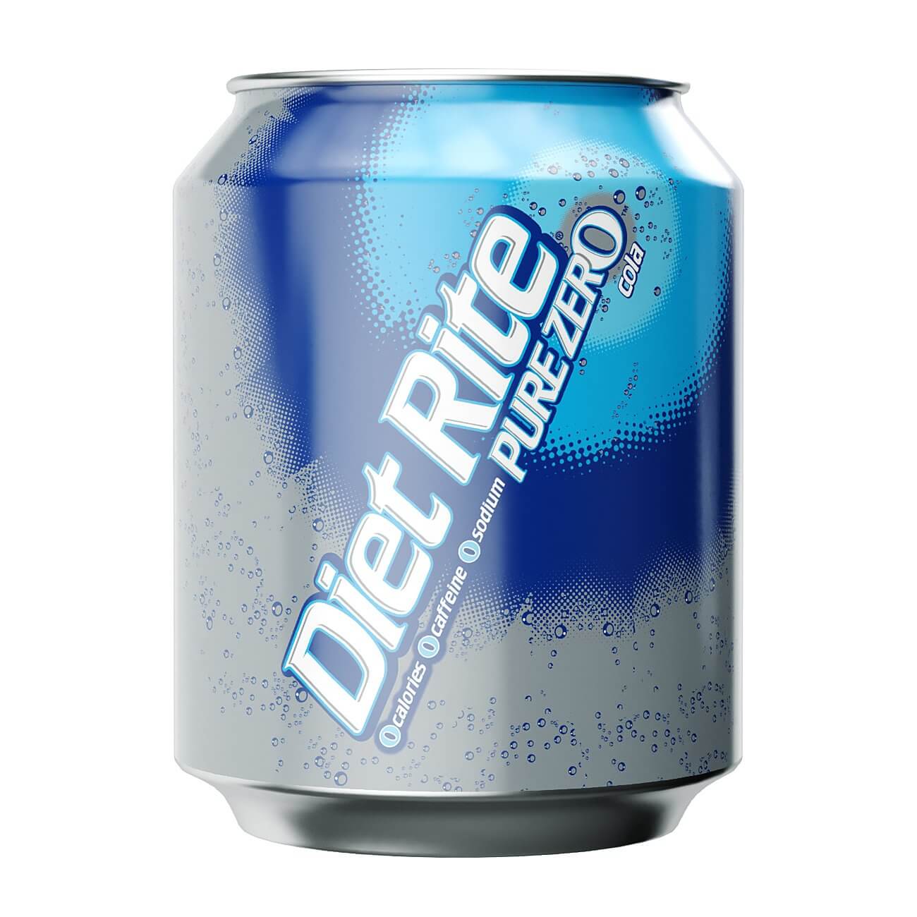 Diet Rite Pure Zero Diet Cola Soda 250ml - 3D Model by murtazaboyraz