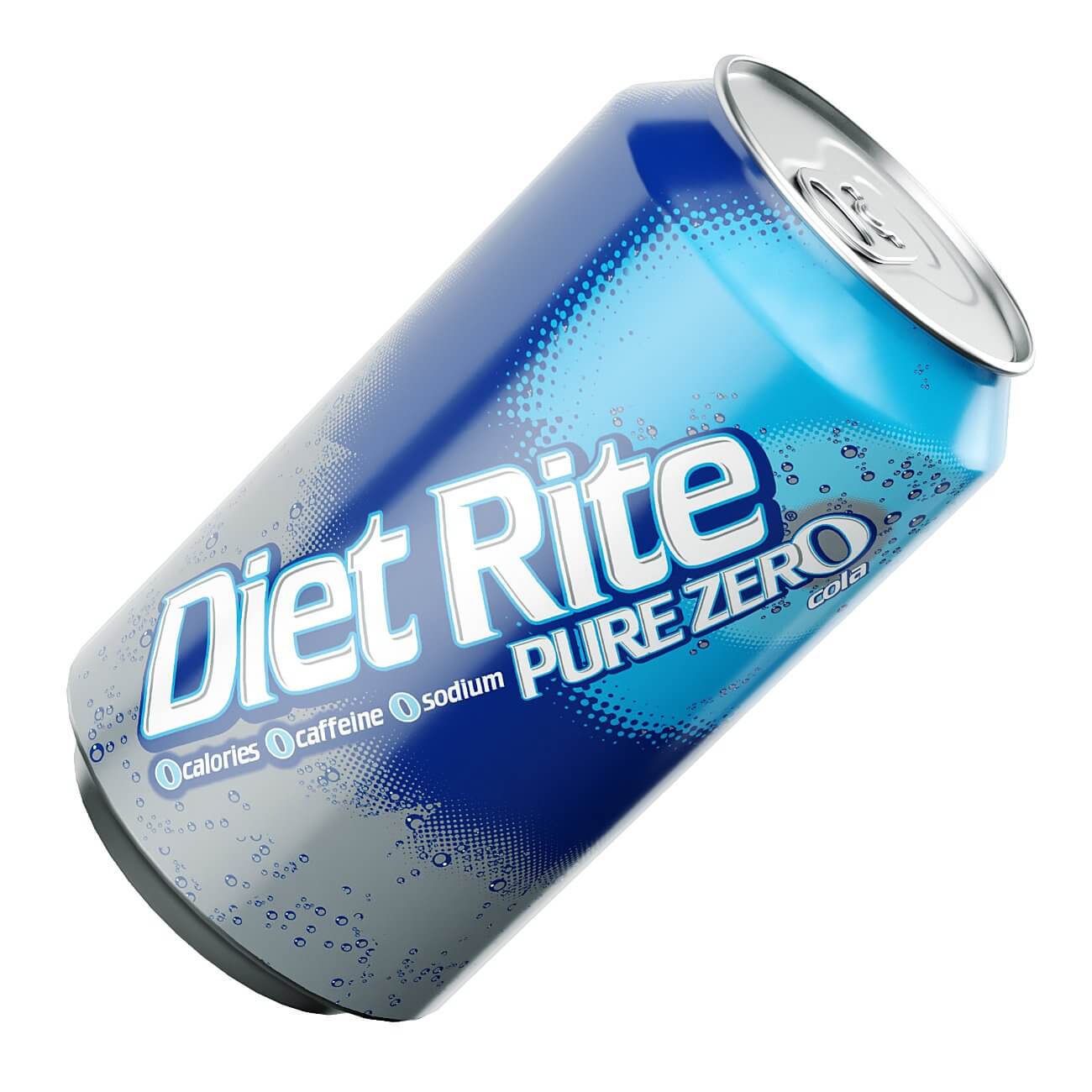 Diet Rite Pure Zero Diet Cola Soda 375ml - 3D Model by murtazaboyraz