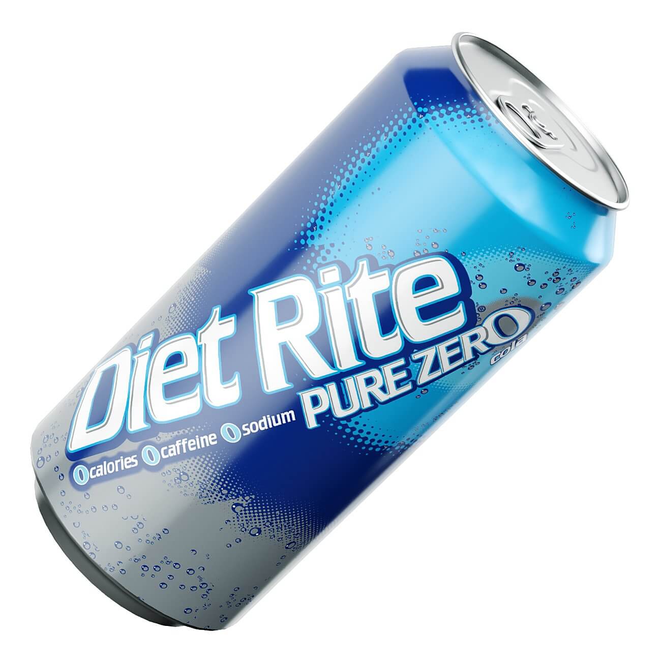 Diet Rite Pure Zero Diet Cola Soda 473ml - 3D Model by murtazaboyraz