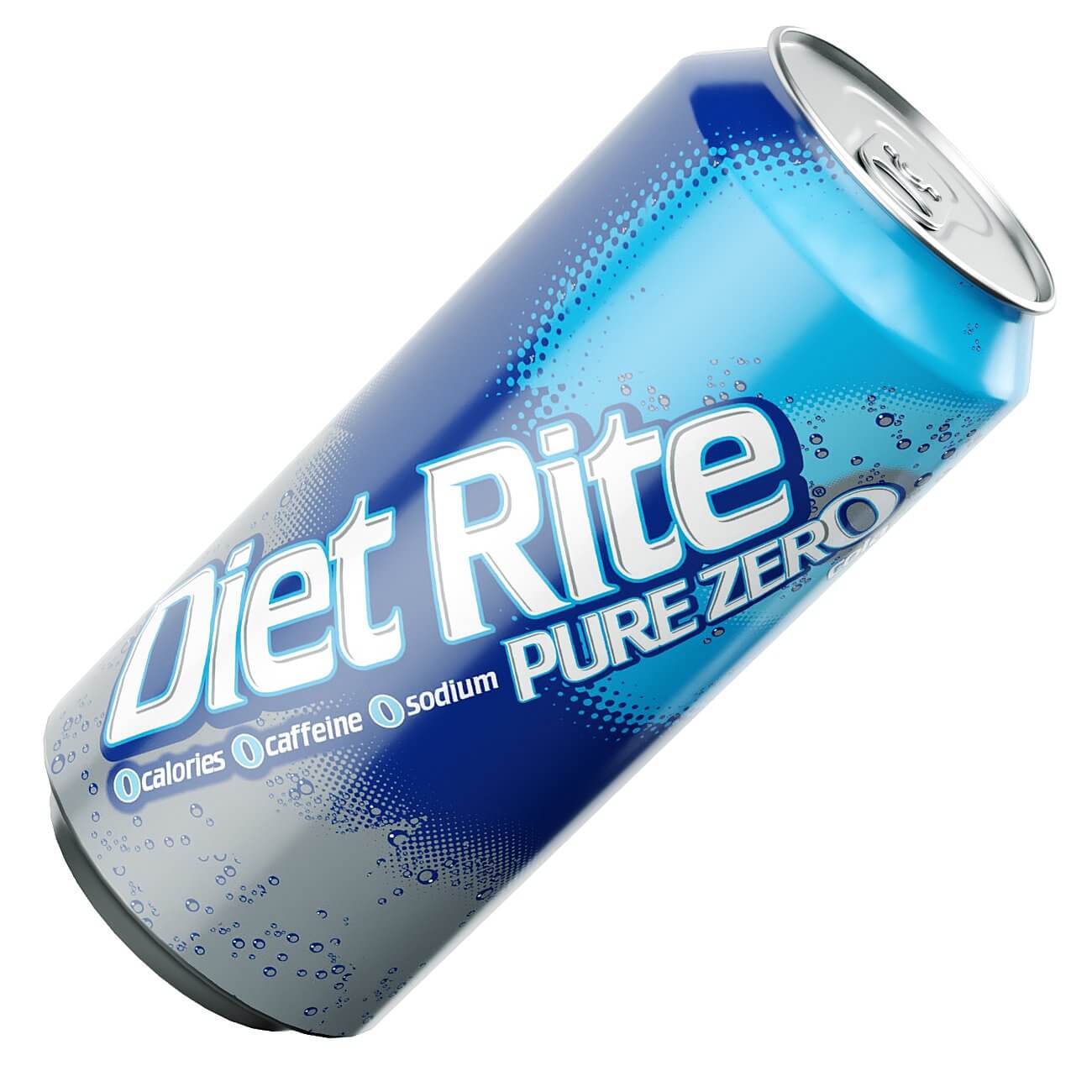 Diet Rite Pure Zero Diet Cola Soda 500ml - 3D Model by murtazaboyraz