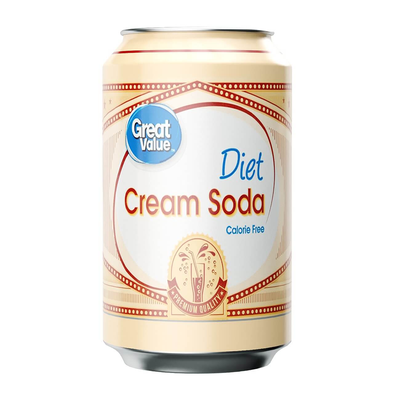 Great Value Cream Soda Can 355ml - 3D Model by murtazaboyraz