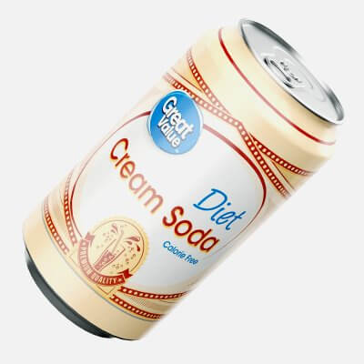 Great Value Cream Soda Can 375ml - 3D Model by murtazaboyraz