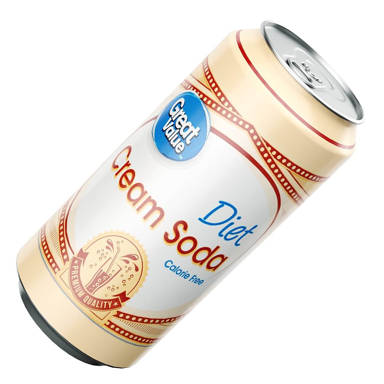 Great Value Cream Soda Can 473ml - 3D Model by murtazaboyraz