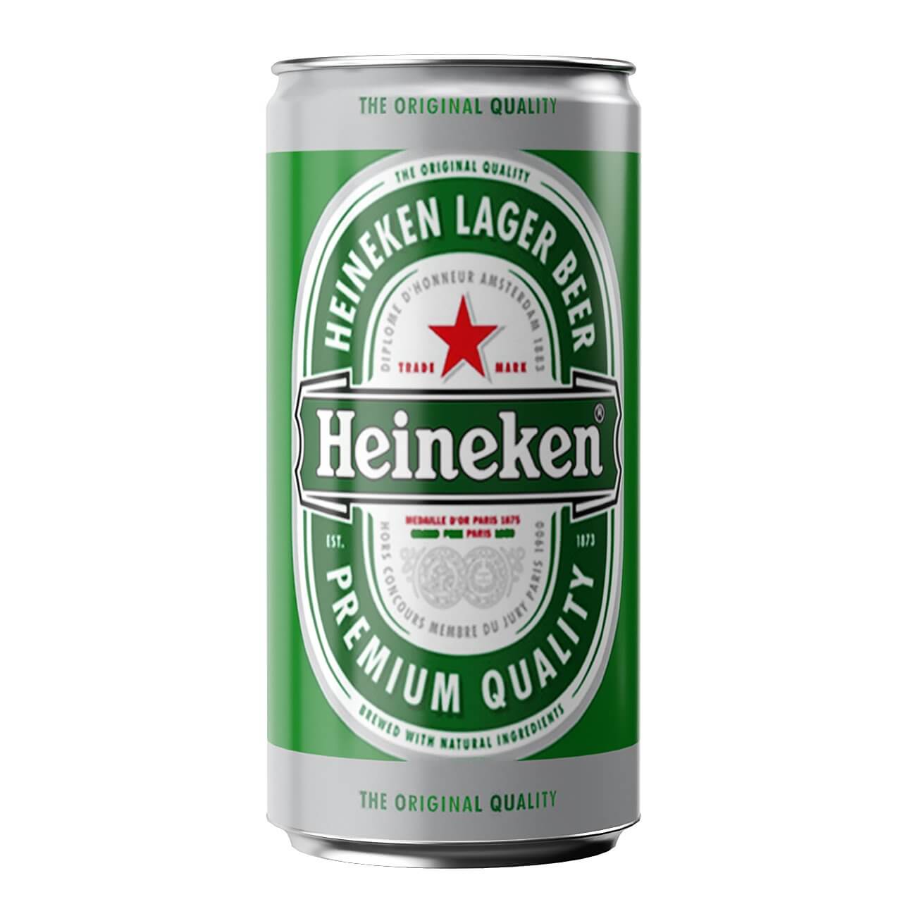 Heineken Beer Can 250ml Slim - 3D Model by murtazaboyraz