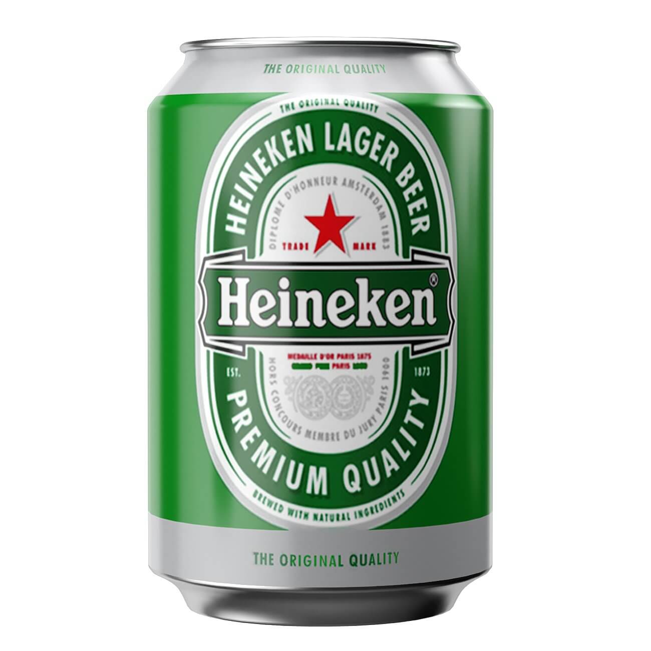 Heineken Beer Can 330ml - 3D Model by murtazaboyraz