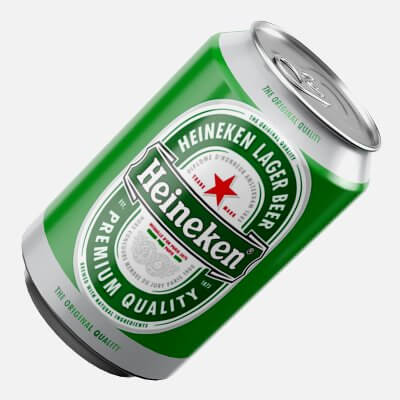 Heineken Beer Can 330ml - 3D Model by murtazaboyraz