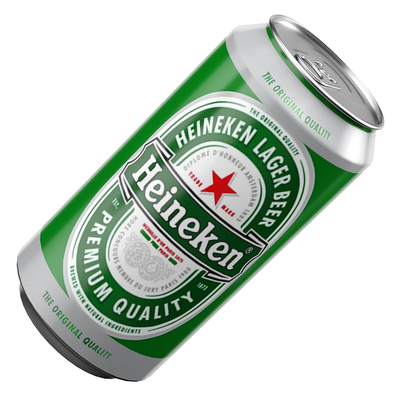 Heineken Beer Can 440ml - 3D Model by murtazaboyraz