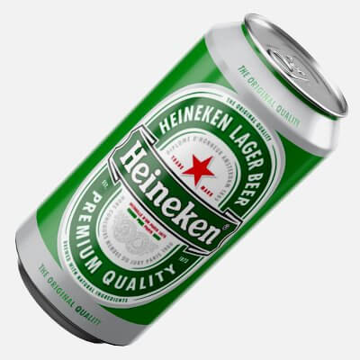 Heineken Beer Can 440ml - 3D Model by murtazaboyraz