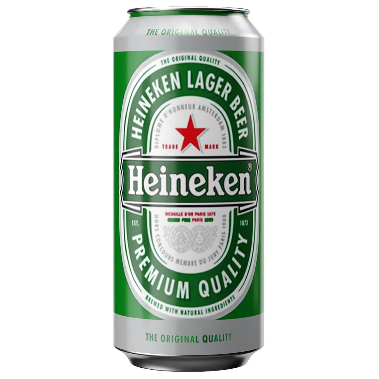 Heineken Beer Can 500ml - 3D Model by murtazaboyraz