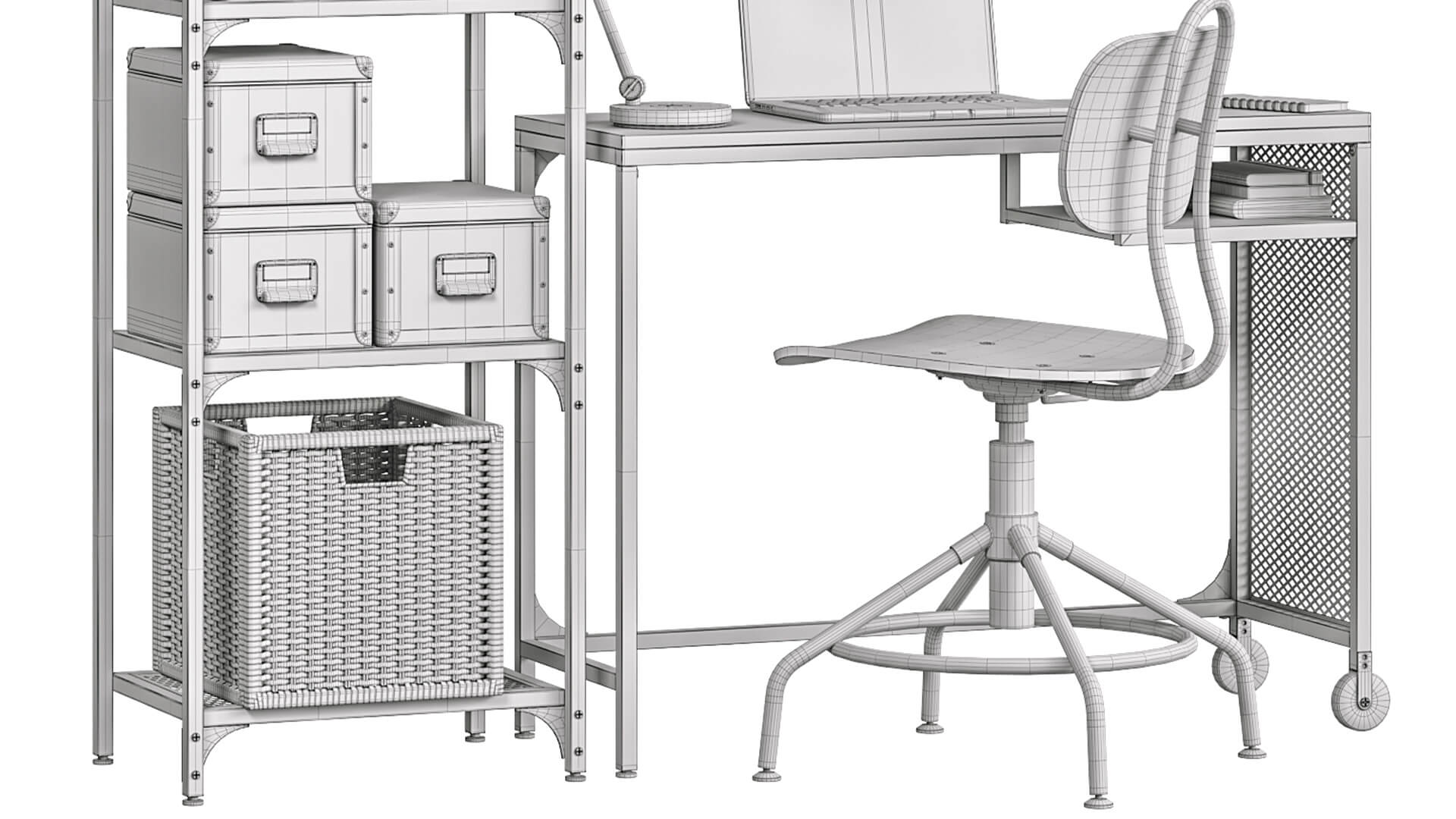 IKEA Office Workplace 02 - 3D Model by murtazaboyraz