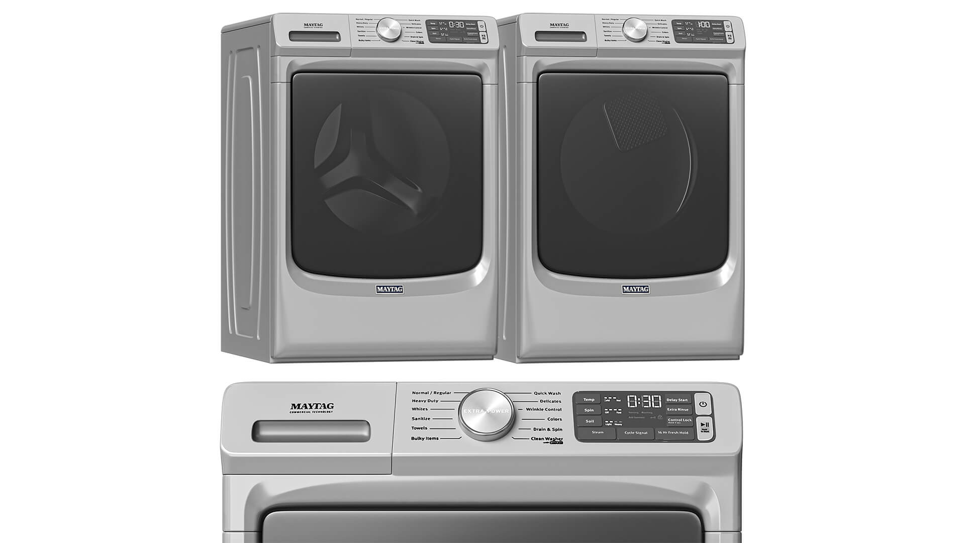 Maytag Washing Machine And Dryer- MHW6630HC - MED6630HC 3D Model by ...