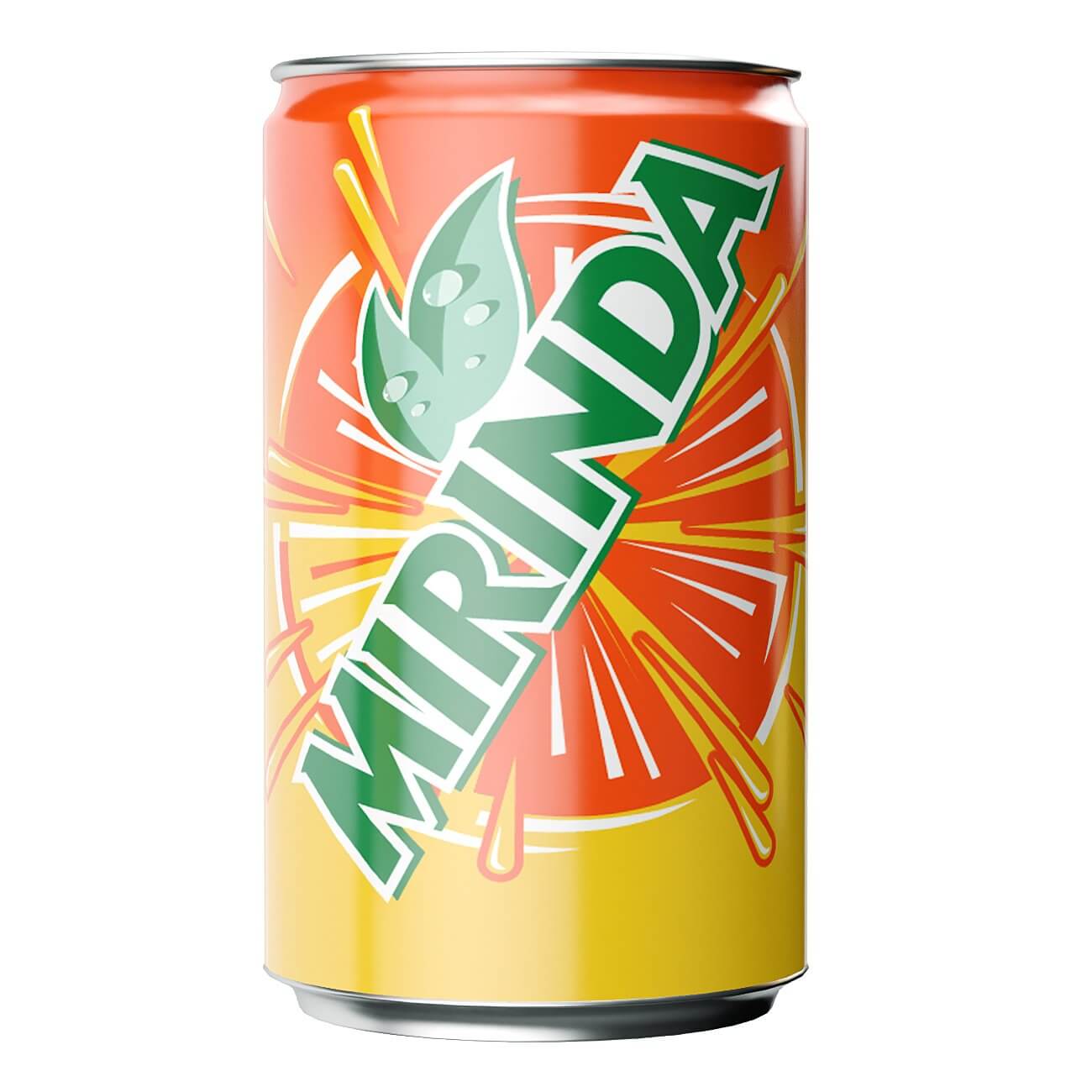Miranda Orange Cans 187ml Slim - 3D Model by murtazaboyraz