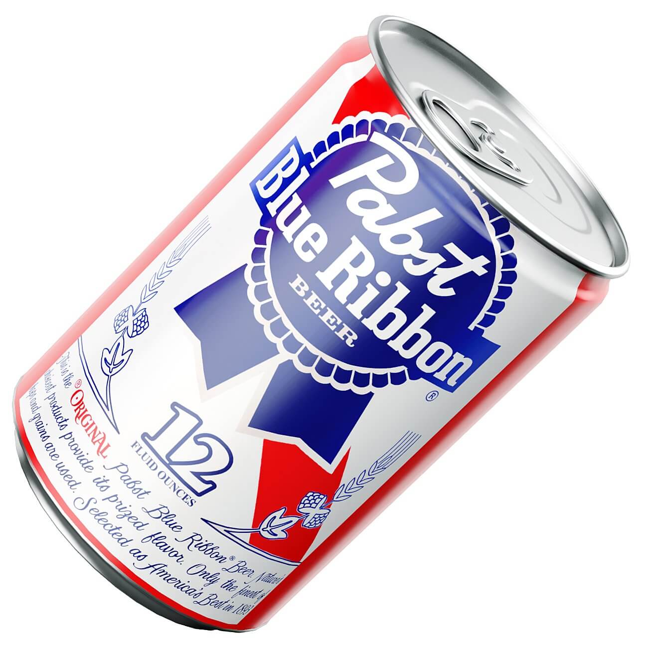 Pabst Blue Ribbon Blue Ribbon Lager Can 163ml Slim - 3D Model by ...