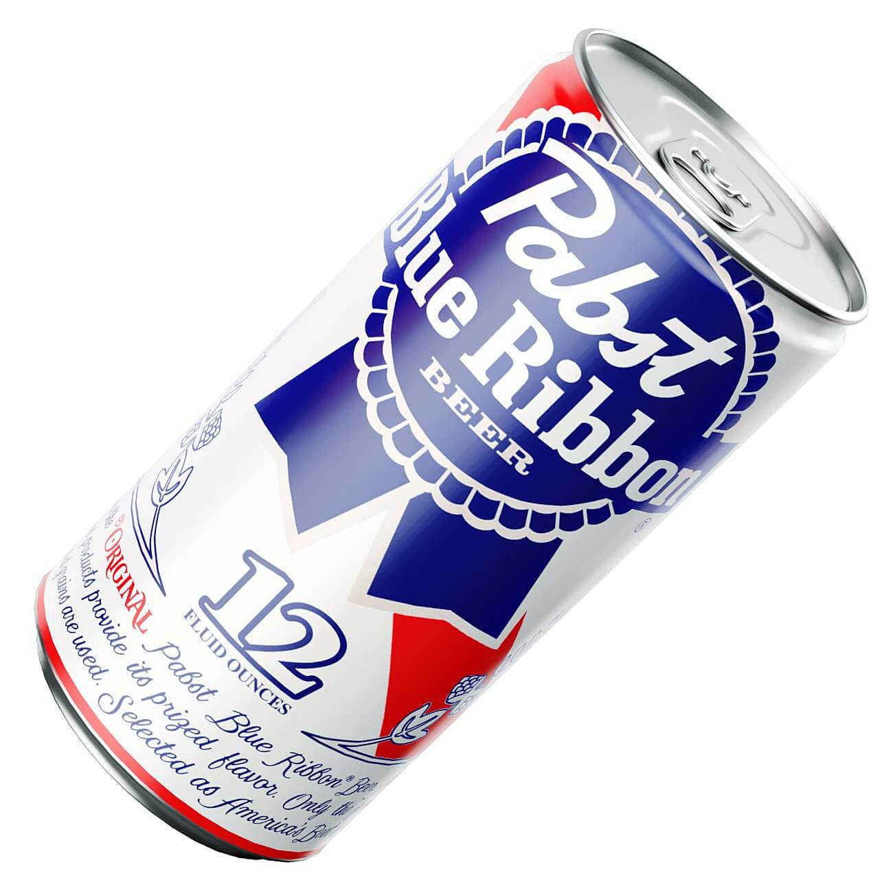 Pabst Blue Ribbon Blue Ribbon Lager Can 250ml Slim - 3D Model by ...