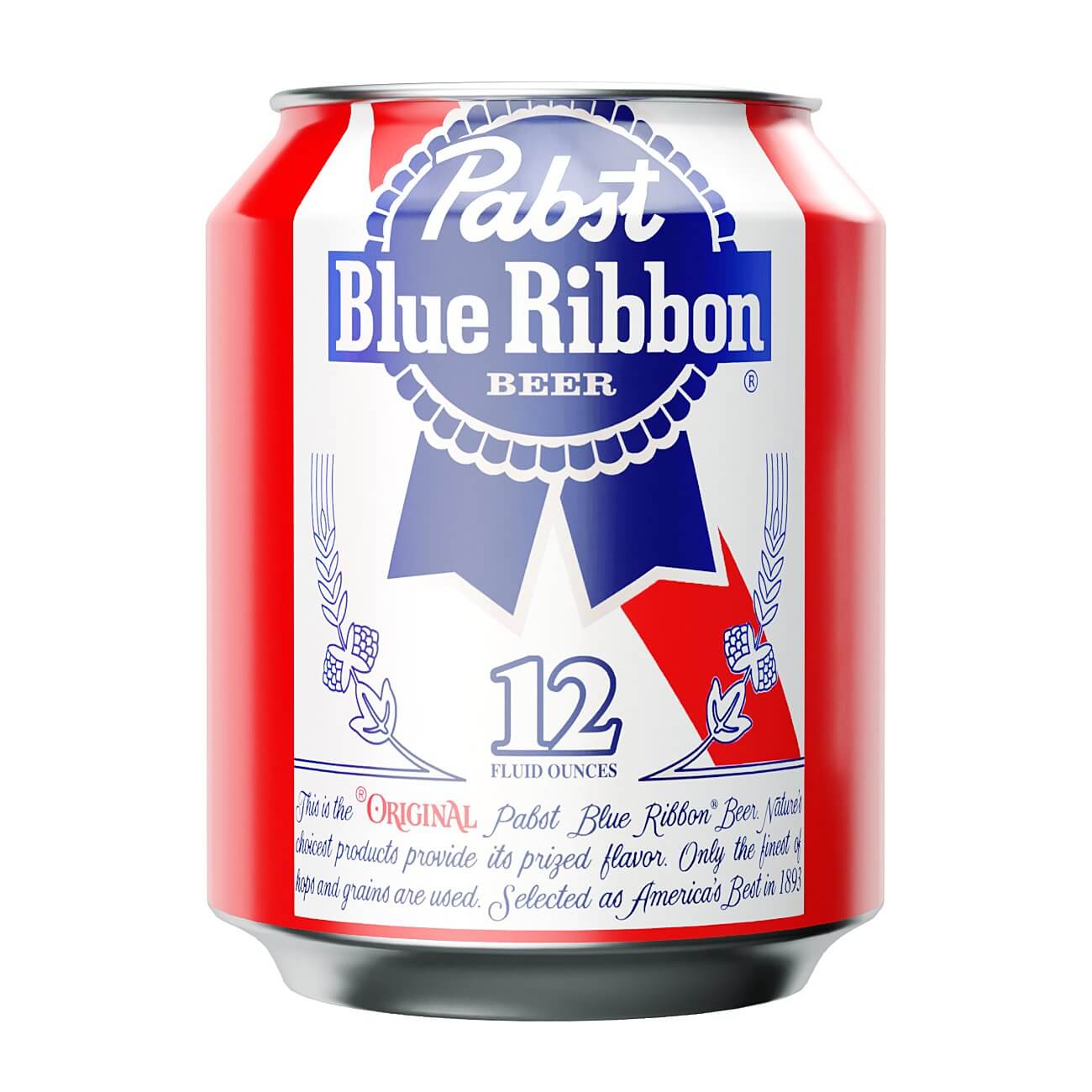 Pabst Blue Ribbon Blue Ribbon Lager Can 250ml - 3D Model by murtazaboyraz