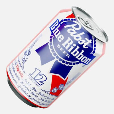 Pabst Blue Ribbon Blue Ribbon Lager Can 330ml - 3D Model by murtazaboyraz