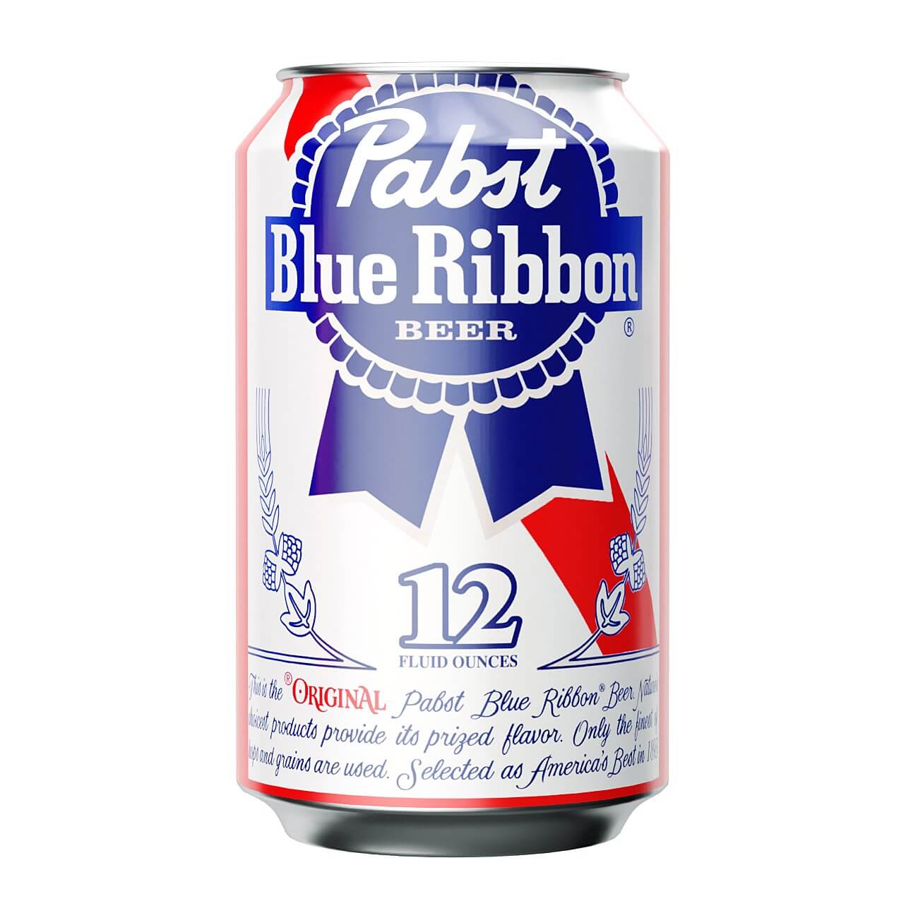 Pabst Blue Ribbon Blue Ribbon Lager Can 355ml - 3D Model by murtazaboyraz