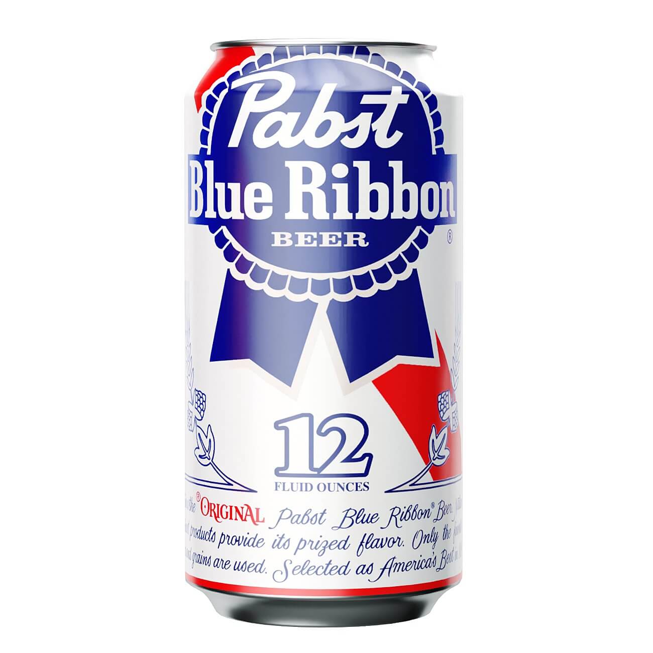 Pabst Blue Ribbon Blue Ribbon Lager Can 440ml - 3D Model by murtazaboyraz