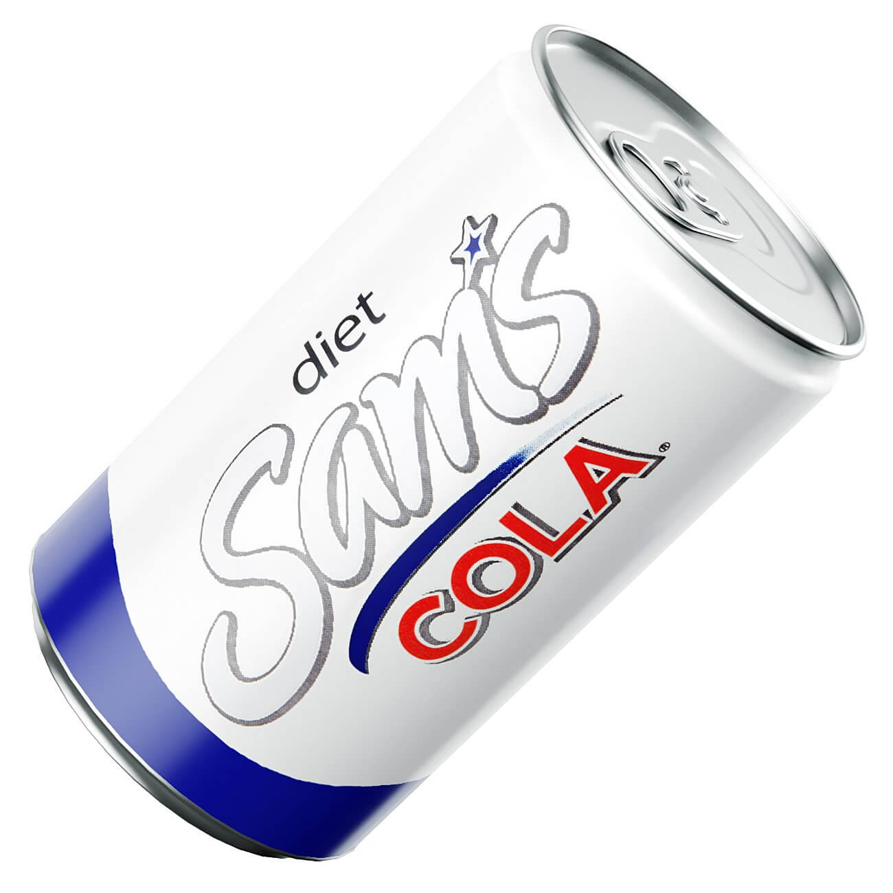 Sams Cola Diet Soda Can 187ml Slim - 3D Model by murtazaboyraz